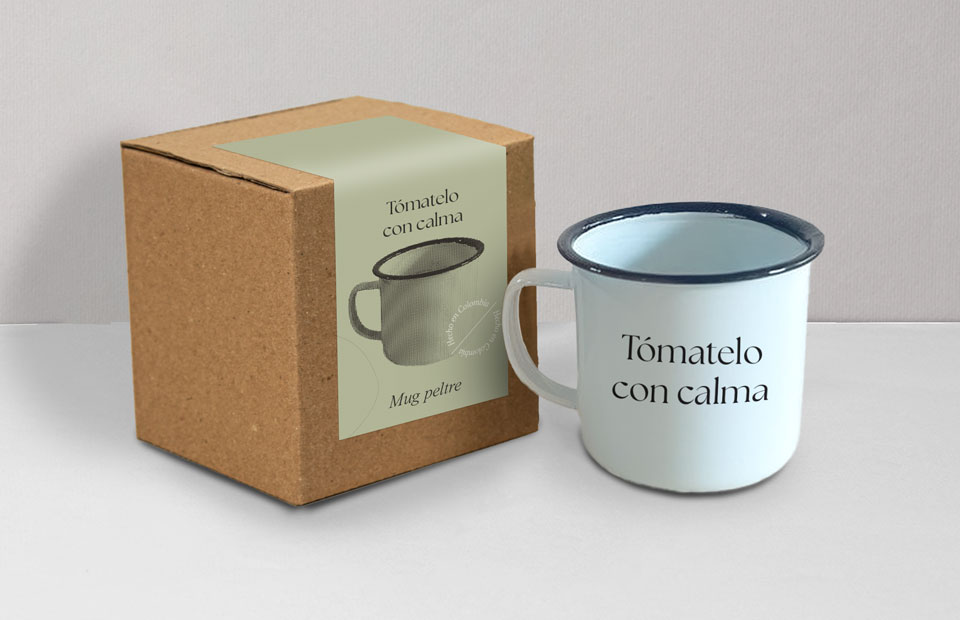 Mug peltre | Ecológico | Personalizado | Grano de Arena